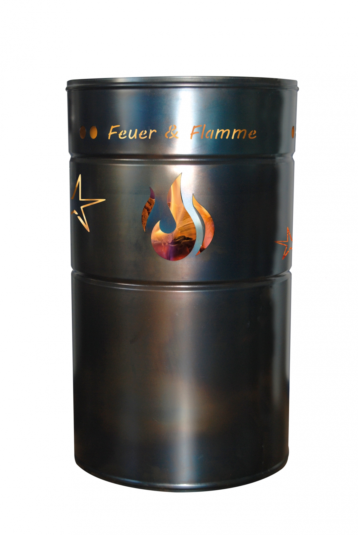 165 Liter – Feuerfass mit Stehtischaufsatz - Die Stahlbude - Feuerkörbe ...